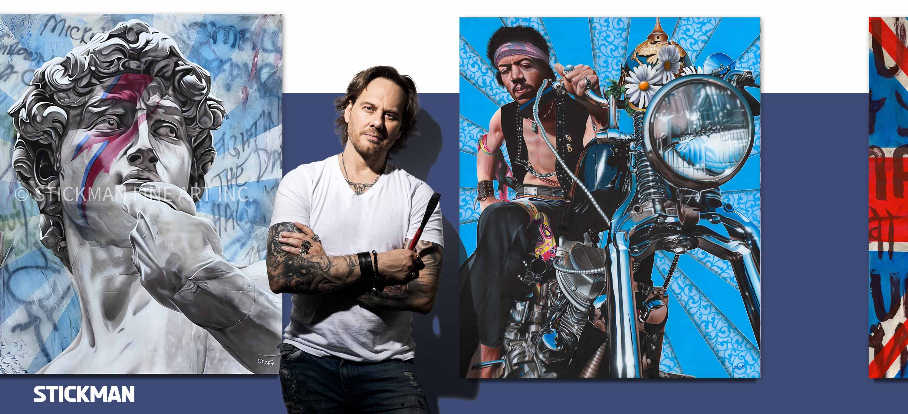 Stickman - Artist Trevor Stickel at Art Center Gallery 1-866-254-6523