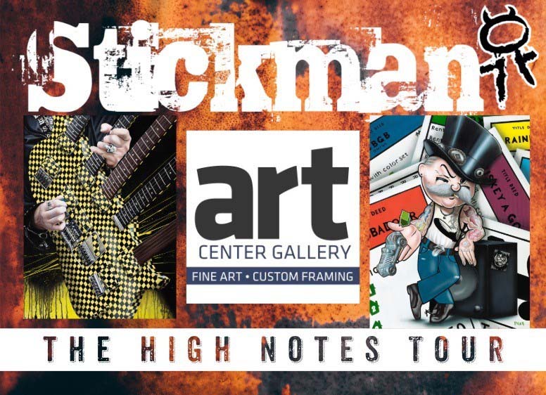 Stickman - Artist Trevor Stickel at Art Center Gallery 1-866-254-6523